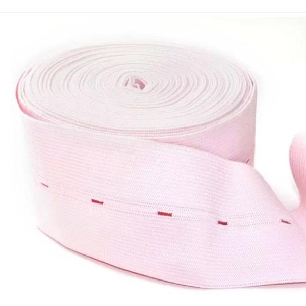 Quality Fetal Heart Monitoring Buttonhole Elastic Polyester Knitted Adjustable Waistband for sale