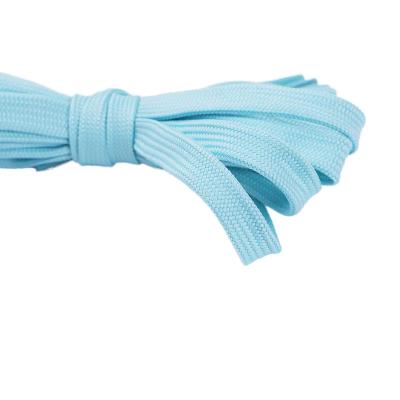 China Cadarço Chato 100% Poliéster Cordão de Ajuste de Cor Personalizada Para Sapatos de Tênis à venda