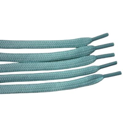 China Cadarço Chato 100% Poliéster Cordão de Ajuste de Cor Personalizada Para Sapatos de Tênis à venda