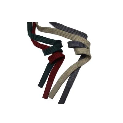 Cina Suggerimenti in silicone Cappuccio a cucitura String Custom Poliestere intrecciato Cordone di cotone piatto Per abiti in vendita