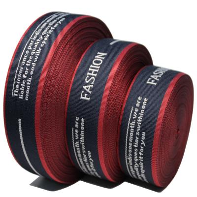 Cina Cinturino Jacquard in Poliestere Logo Personalizzato 30mm Materiale Morbido per Abbigliamento Uomo in vendita
