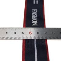 China Polyester Jacquard Webbing Custom Logo 30mm Soft Material For Men's Clothes for sale
