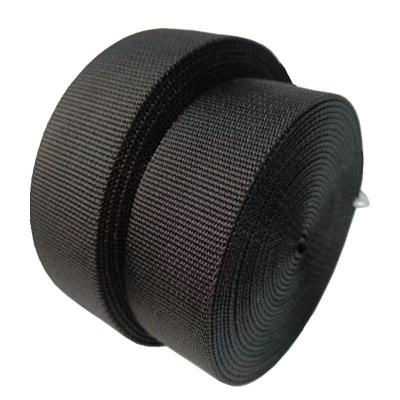 China Polypropylene Webbing High Strength Plain Weave 30mm Black Woven Pp Strap For Outdoor Use for sale