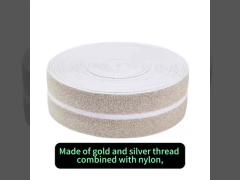 Stretch Metallic Glitter Elastic Ribbon para artesanato e calças DIY