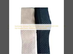 Costumi da bagno Silicone Dot Nastro Elastico di alta qualità 1 pollice Anti slittante Gripper Elastico Webbing per abbigliamento sportivo