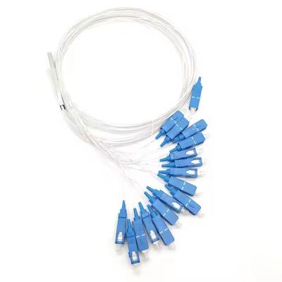 China 1x4 1x8 Bare Fiber Optic PLC Splitter 1x16 Single Mode Optical SC UPC Steel Tube Type for sale