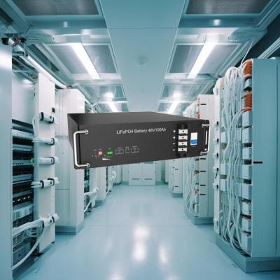 中国 太陽系 LiFePO4 ラック搭載 リチウム電池 51.2V 100ah 販売のため