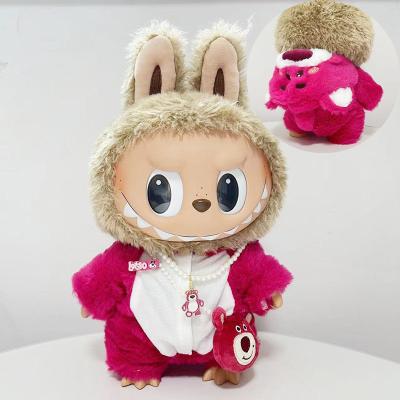 Cina Low MOQ Labubu doll cloth Sweater Toy Cloth Colorful Suit Set Labubu Cartoon Dress in vendita
