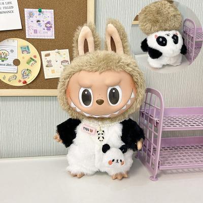 Cina Low MOQ Labubu doll cloth Sweater Toy Cloth Colorful Suit Set Labubu Cartoon Dress in vendita