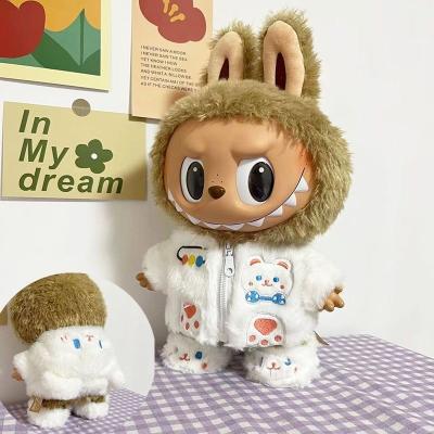 China 2025 New Design 15cm doll cloth Sweater Toy Cloth Colorful Suit Set Labubu Cartoon Dress en venta