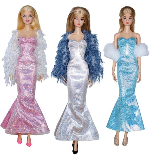 Quality Pink Color Fashionable 11.5 inch pink collection doll dress for Barbie Dolls for sale