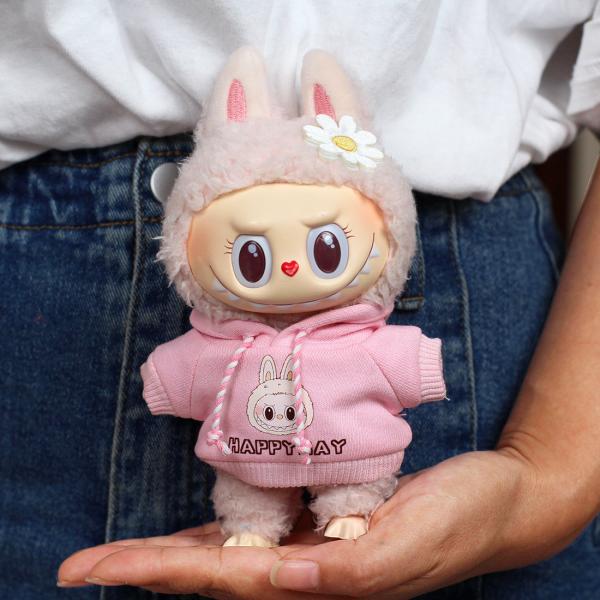 17cm 럭셔리 소년용 옷 인형 유명한 심장 마카론 라부부 비닐 얼굴만 옷 신비한 상자