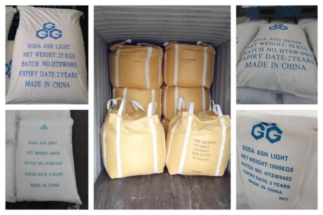 China Origin Sodium Carbonate Soda Ash for Detergent Washing Powder / Glass