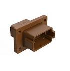 China Brown thermoplastic shell DIP Connector offering multiple terminal options for dependable electrical connections in wide temperature ranges for sale