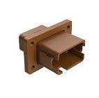 China Thermoplastic DIP Connector available in brown color with various terminal types designed for operation from minus 55 to plus 125 degrees Celsius for sale