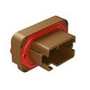 China Durable DIP Connector featuring brown thermoplastic shell and various terminal options designed for performance in extreme temperatures for sale
