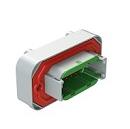 China Durable DIP Connector featuring gray thermoplastic shell and various terminal options designed for performance in extreme temperature ranges for sale