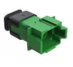 China DIP Connector featuring green thermoplastic housing and multiple terminal options designed for wide temperature range applications for sale
