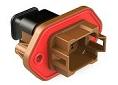 China Brown thermoplastic DIP Connector featuring multiple terminal types designed for secure packaging and operation in demanding environments for sale