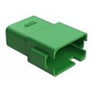 China Green thermoplastic DIP Connector with multiple terminal types designed for in temperature ranges from minus 55 to plus 125 degrees Celsius for sale