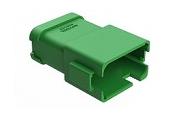 China Green thermoplastic housing DIP Connector with various terminal types and operating temperature from minus 55 to plus 125 degrees Celsius for sale