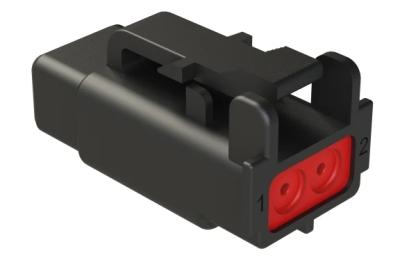 China Genuine Amphenol ATMH06-2SA Wire-to-Board Header, rectangular socket in stock for reliable automotive and industrial PCB connections for sale