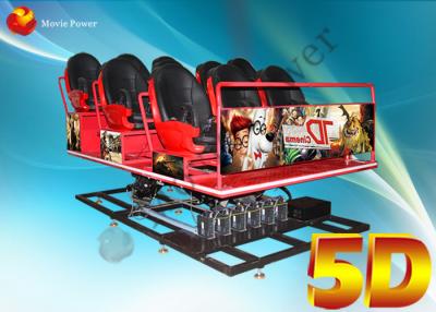 Cina cinema dinamico del fuoco 5D della pioggia di vetro 3D con moto Seater del corpo in vendita
