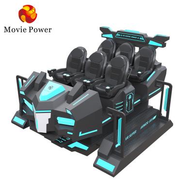 Cina Giocatori multipli di fucilazione del simulatore del gioco di Seater VR del cinema 6 della vetroresina 9D VR che guidano automobile in vendita
