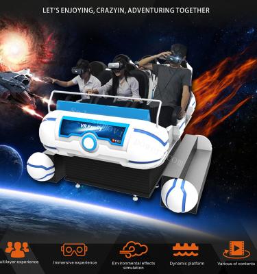 Cina cinema di 9.5KW 9D VR, 6 macchina del gioco del parco di divertimenti VR della piattaforma di Dof dei sedili 6 in vendita