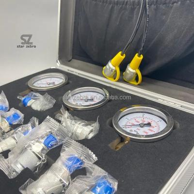 China Manufacturing Plant Excavator High Precision Hydraulic Oil Pressure Gauge and Repair Box Set for Pilot Pump Detection Instrument for sale