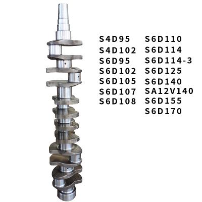 China 6754-01-1310 6222-31-1110 6138-31-1110 6742-01-1570 6745-31-1120 Crankshaft for Excavator Engine S6D107 S6D108 S6D110 S6D114 for sale