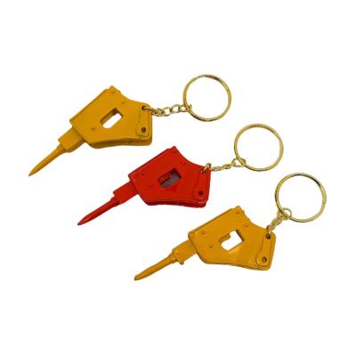 China Creative Excavator Bulldozer Loader Models Breaker Hammer Ornaments Ashtrays Pen Holders Souvenirs Birthday Gifts Key Chain Ring for sale