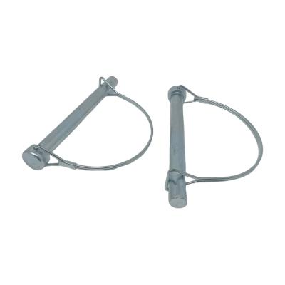 China Excavator D-Type Steel Quick Release Fasteners Clevis Pin with Round Wire Lock Pull Ring Lock Catch and Spring Fasteners for sale