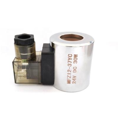 China Excavator Hydraulic Solenoid Valve Coil MFZ12-37YC 24V, 12VDC 30W inner hole 23mm, length 51mm for sale