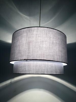 Cina TC ombra di lampada della libro con copertina rigida di 3 strati Gray Linen Collapsible per il soffitto in vendita