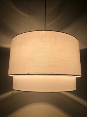 Cina TC ombra di lampada della libro con copertina rigida di 3 strati Gray Linen Collapsible per il soffitto in vendita