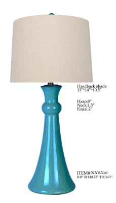 Cina TC porcellana bianco blu della lampada da tavolo 14*30.25 moderno semplice» in vendita