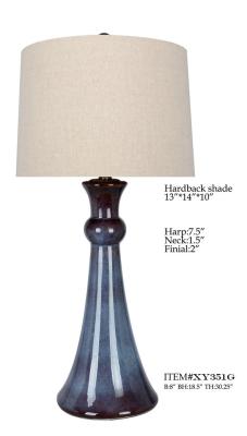 Cina TC porcellana bianco blu della lampada da tavolo 14*30.25 moderno semplice» in vendita