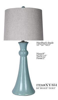 Cina TC porcellana bianco blu della lampada da tavolo 14*30.25 moderno semplice» in vendita