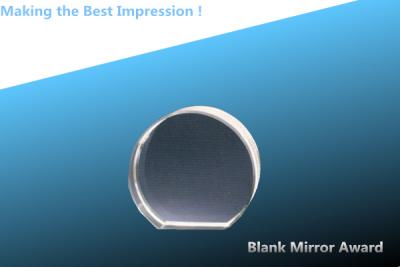 China blank crystal mirror award/crystal mirror trophy/crystal circle trophy/circle award à venda