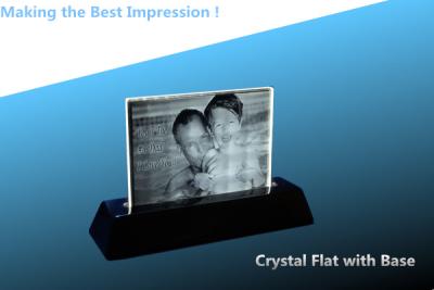 China crystal flat/2d laser crystal optic flat/crystal flat with black base/crystal 2D flat for sale
