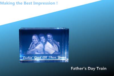 China father's day rectangle/crystal train/blank crystal block/blank crystal rectangle à venda