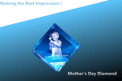 China Mother's Day Diamond/CRYSTAL DIAMOND/3D LASER CRYSTAL CUT CORNER CUBE/3D CRYSTAL CUBE à venda