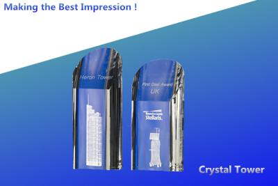 China angle tower award/crystal angle tower award/3d crystal award/3d LASER CRYSTAL AWARD for sale