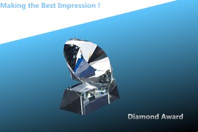 China diamond awards/crystal diamond award/crystal 3D laser awards/diamond crystal trophy for sale