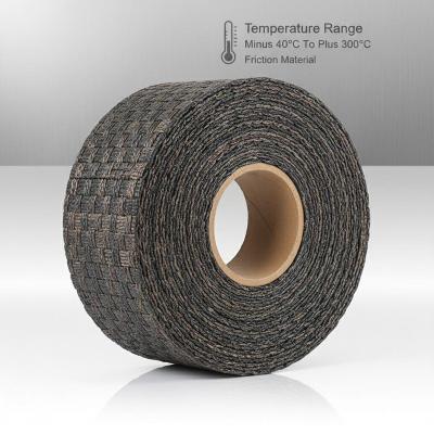 China Temperature Range Minus 40 To Plus 300 Degrees Woven Brake Lining 100mm Width Friction Material For Heavy Duty Braking Systems for sale