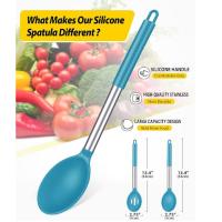 China Large silicone cooking spoon, non-stick solid baking spoon,kitchenware for sale