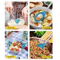 China Large silicone cooking spoon, non-stick solid baking spoon,kitchenware for sale