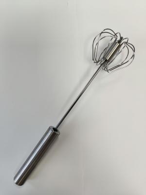 China Colorful handle Handheld semi-automatic egg beater baking tool - stainless steel egg mixer for cream whipping - household use for sale
