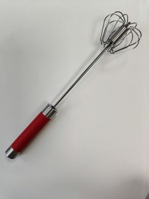 China Colorful handle Handheld semi-automatic egg beater baking tool - stainless steel egg mixer for cream whipping - household use for sale